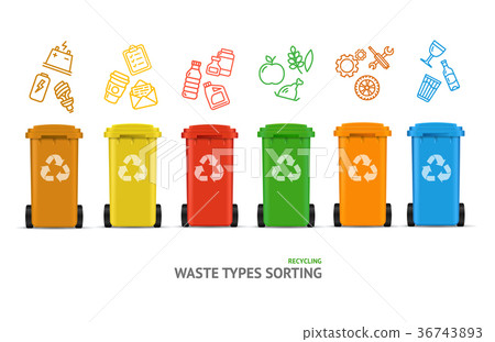 Waste Sorting Types Concept. Vector - Stock Illustration [36743893] - PIXTA
