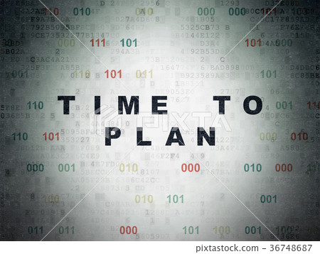Time concept: Time to Plan on Digital Data Paper - Stock Illustration ...