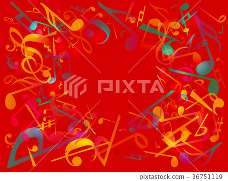 Music music, background illustration poster red - Stock Illustration ...