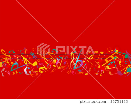Music music, background illustration poster red - Stock Illustration ...