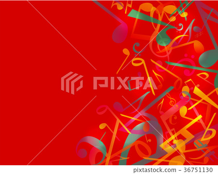 Music music, background illustration poster red - Stock Illustration ...