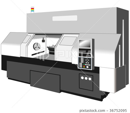 Machine tool - CNC lathe - Stock Illustration [36752095] - PIXTA
