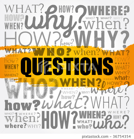 Questions word cloud - Stock Illustration [36754354] - PIXTA