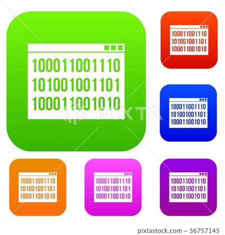 Binary code set collection - Stock Illustration [36757145] - PIXTA
