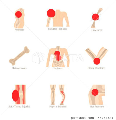 Orthopedic icons set, cartoon style - Stock Illustration [36757384] - PIXTA
