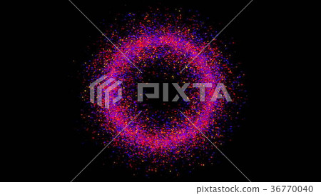 Abstract background with colorful particle ring - Stock Illustration ...