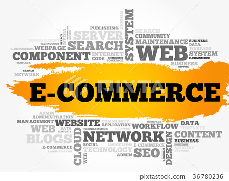 E-COMMERCE word cloud - Stock Illustration [36780236] - PIXTA