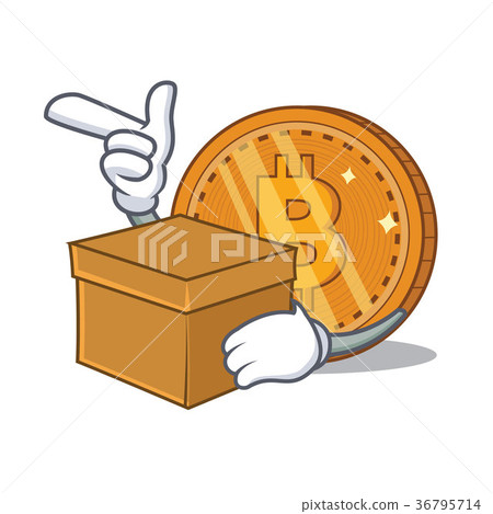 With box bitcoin coin character cartoon - Stock Illustration [36795714 ...
