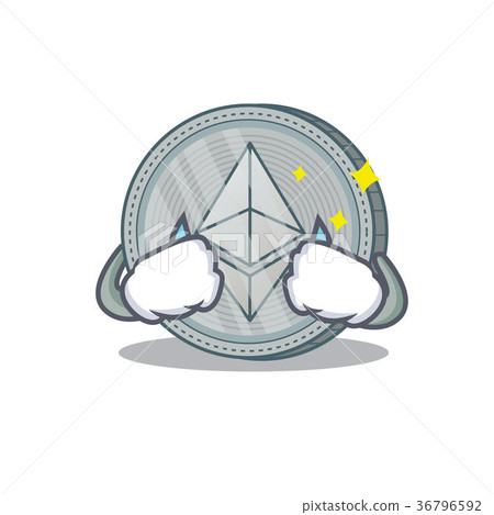 Crying Ethereum coin character cartoon - Stock Illustration [36796592 ...