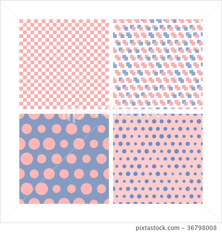 Set seamless pattern vector image - Stock Illustration [36798008] - PIXTA