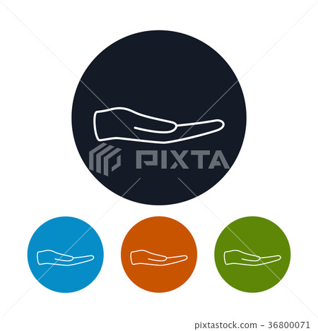 Empty Hand Icons, Thin Line Icons - Stock Illustration [36800071] - PIXTA