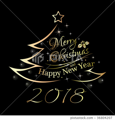 New Year 2018 logo design - Stock Illustration [36804207] - PIXTA