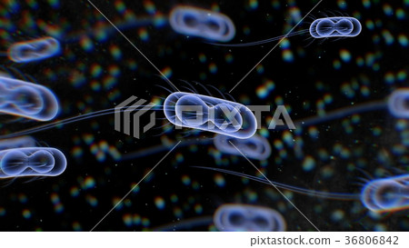 Transparent Bacteria With Long Tails - Stock Illustration [36806842 ...