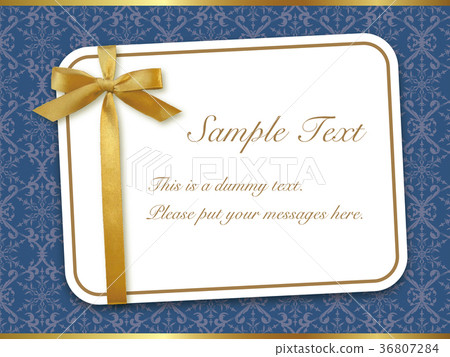 Elegant ribbon ornament card, decorative frame - Stock Illustration ...