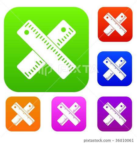 Two crossed rulers set collection - Stock Illustration [36810061] - PIXTA