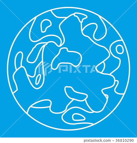 Small planet icon, outline style - Stock Illustration [36810290] - PIXTA