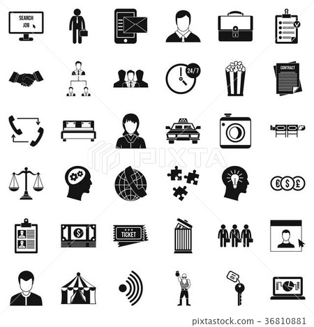 Coherence icons set, simple style - Stock Illustration [36810881] - PIXTA