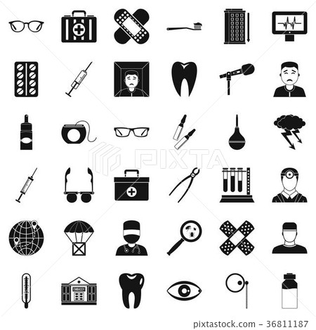 Doctor icons set, simple style - Stock Illustration [36811187] - PIXTA