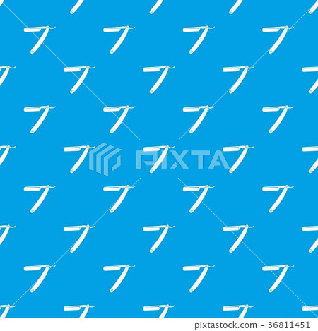 Razor blade pattern seamless blue - Stock Illustration [36811451] - PIXTA