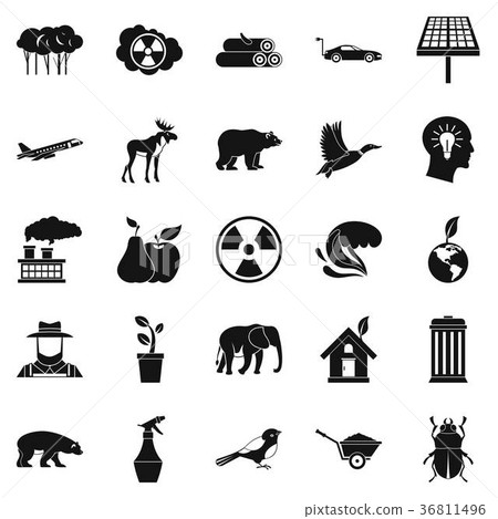Resources icons set, simple style - Stock Illustration [36811496] - PIXTA