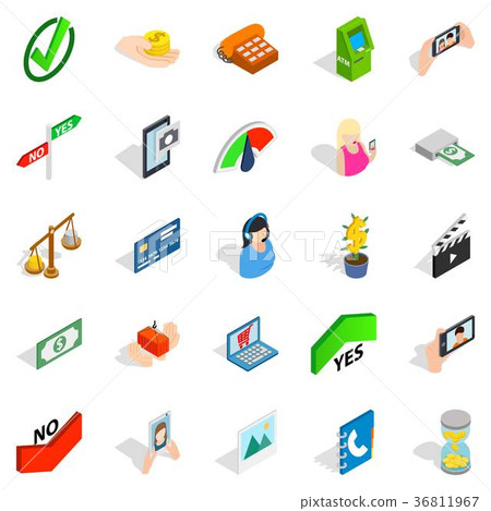 Operator icons set, isometric style - Stock Illustration [36811967] - PIXTA