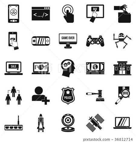 Protocol icons set, simple style - Stock Illustration [36812714] - PIXTA