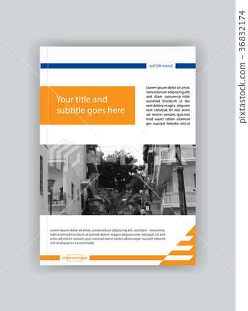 Red orange Cover design booklet template, book - Stock Illustration ...