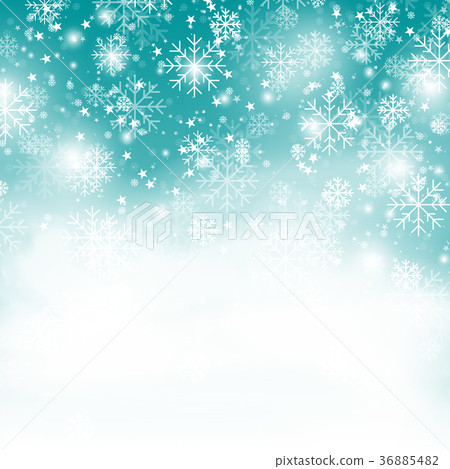 Turquoise snowflake background,christmas snowfall - Stock Illustration ...