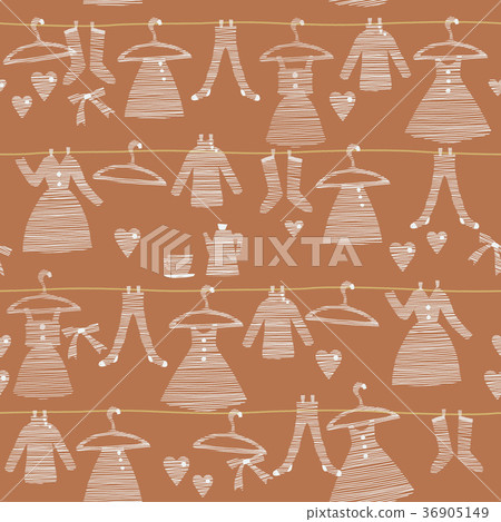 Cute clothes pattern - Stock Illustration [36905149] - PIXTA