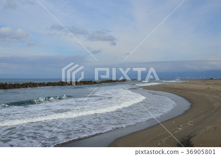Iwase beach (Toyama Prefecture Toyama city Iwase) - Stock Photo ...