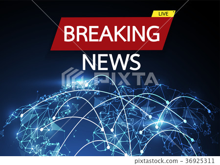 Breaking news live on world map connection - Stock Illustration ...