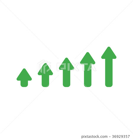 ctor concept of sales bar chart with arrow moving - Stock Illustration ...