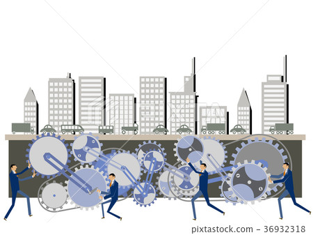 Social structure and the image of workers.... - Stock Illustration ...