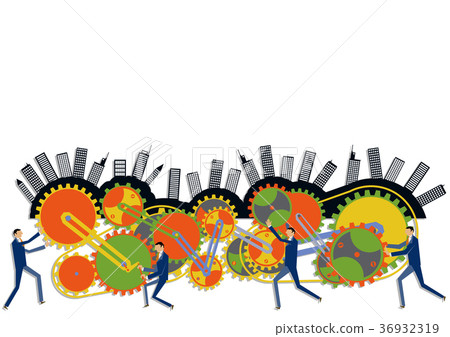 Social structure and the image of workers.... - Stock Illustration ...