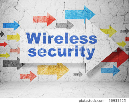 Privacy concept: arrow with Wireless Security on - Stock Illustration ...