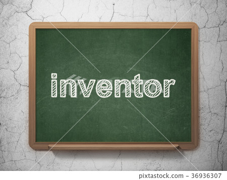 Science concept: Inventor on chalkboard background - Stock Illustration ...