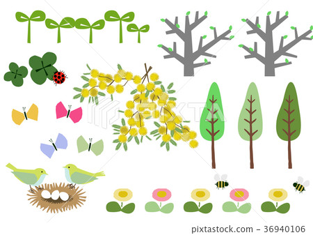 Spring material. Calendar material. Collection... - Stock Illustration ...