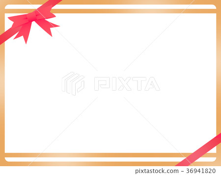 Simple ribbon frame - Stock Illustration [36941820] - PIXTA