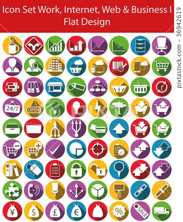 Icon Set Work, Internet, Web and Business I - Stock Illustration ...