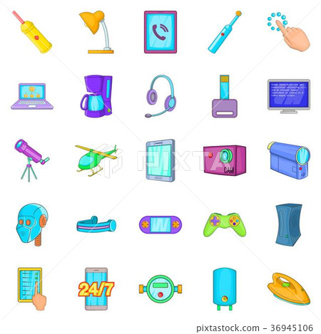 Gadget icons set, cartoon style - Stock Illustration [36945106] - PIXTA