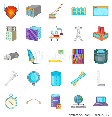 Planning icons set, cartoon style - Stock Illustration [36945317] - PIXTA