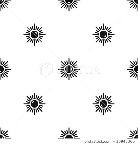 Sun pattern seamless black - Stock Illustration [36945360] - PIXTA