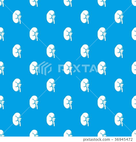 Kidney pattern seamless blue - Stock Illustration [36945472] - PIXTA