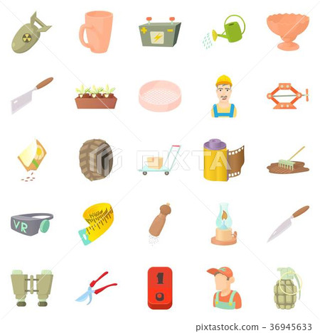 Handicraft icons set, cartoon style - Stock Illustration [36945633] - PIXTA