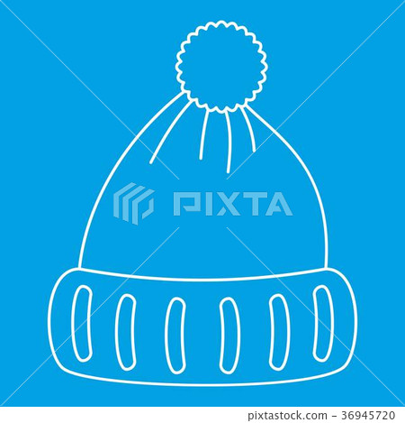 Woolen hat icon, outline style - Stock Illustration [36945720] - PIXTA