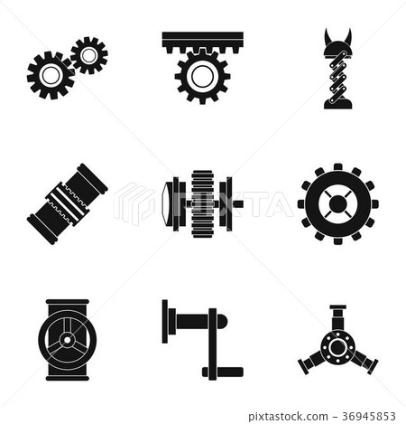 Mechanism icon set, simple style - Stock Illustration [36945853] - PIXTA