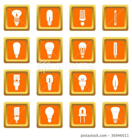 Light bulb icons set orange - Stock Illustration [36946011] - PIXTA