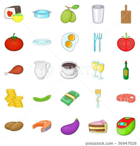 Mess icons set, cartoon style - Stock Illustration [36947026] - PIXTA