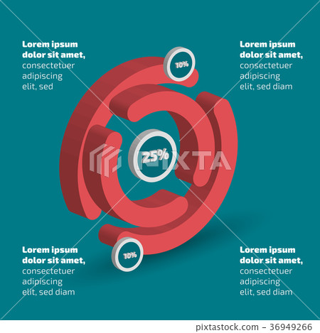 Three dimensional circle shape infographic - Stock Illustration ...