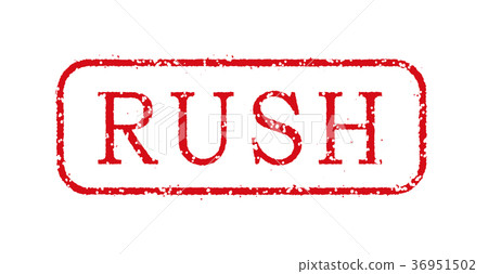Business stamp illustration / RUSH (hurry) - Stock Illustration ...
